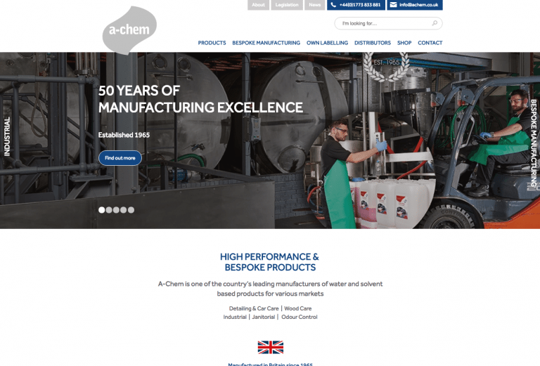 New Website Launch | 2017 | A-Chem